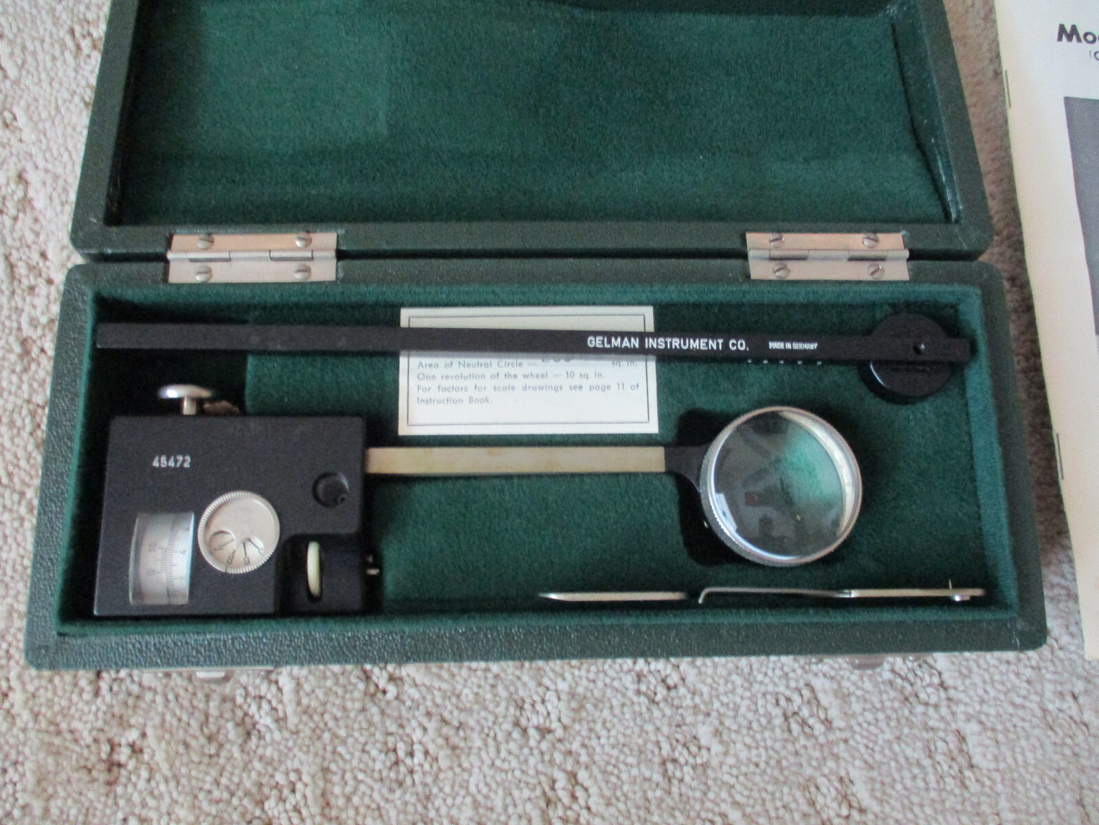 Gelman Instrument Co Vintage Polar Planimeter in Case , Made in Germany ...