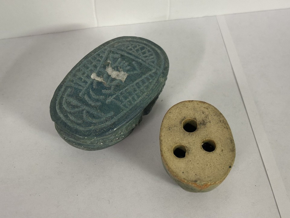 Antique Fulper Pottery Scarab Figurine & Bonus Rare Hard To Find Arts ...