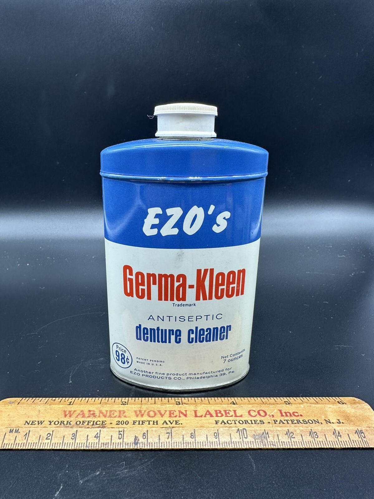 Ezo's Germa-Kleen Denture Cleaner Tin 1960s w/Contents | eBay