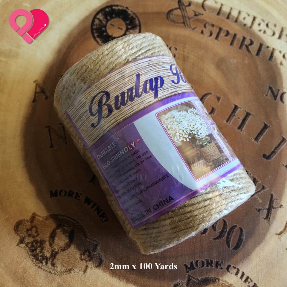 2-6mm Burlap Rope Twist Hemp Natural Linen Twine Jute Cord Craft String ...