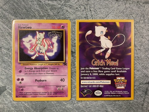 Pokémon TCG Mewtwo Wizards Black Star Promos 3 Regular Promo w/ Catch ...