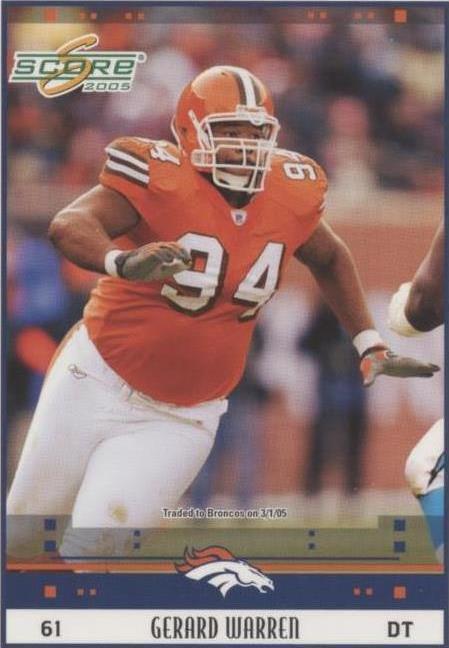 2005 Score - Gerard Warren #67 for sale online | eBay