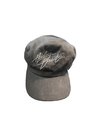 Harley Davidson Logo Embroidered Cadet Biker Hat Black Womens 1 Size ...