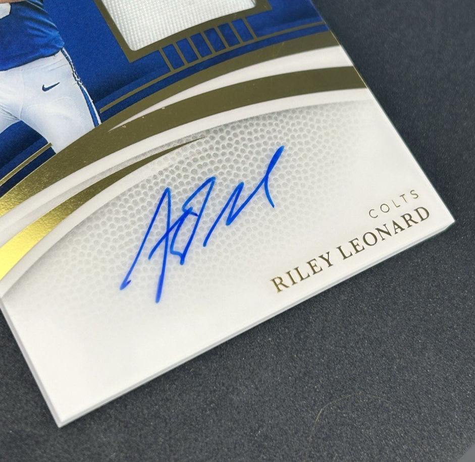 2025 Immaculate Riley Leonard TRUE RPA Auto #45/99 On Card Auto Colts ...