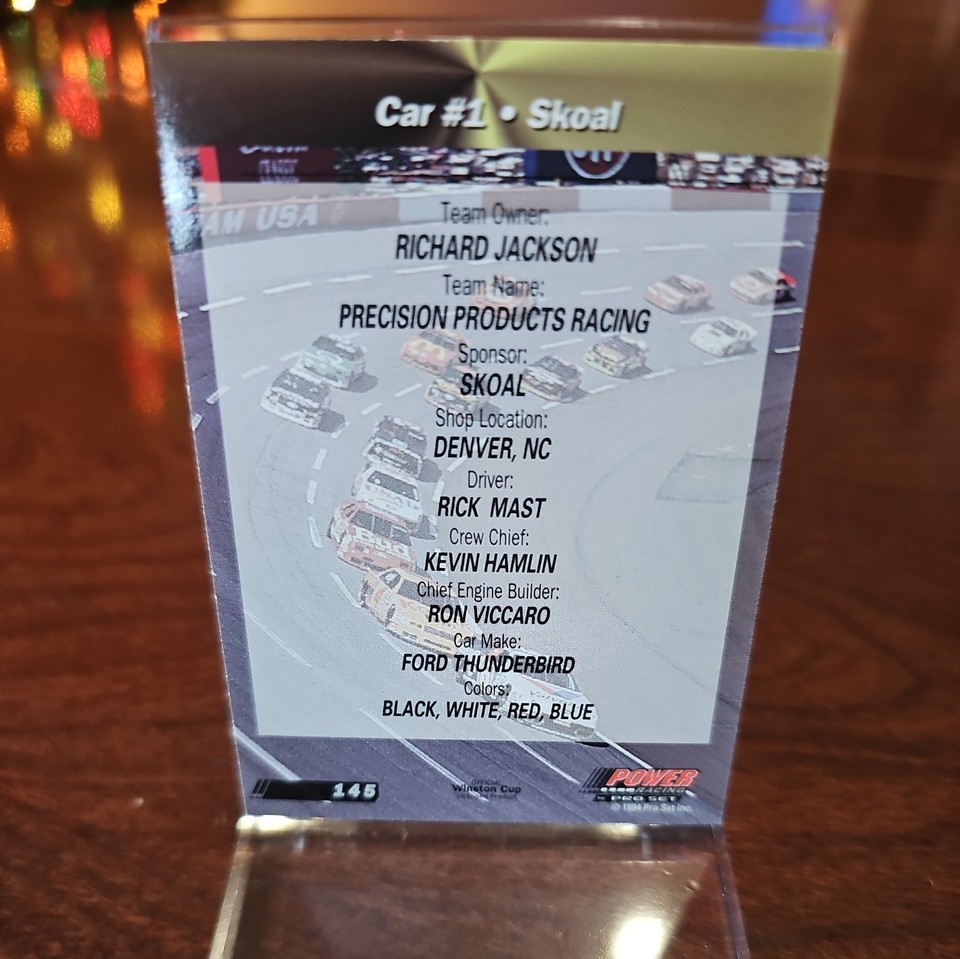 1994 Pro Set Power Racing - Rick Mast #145 Prism | eBay