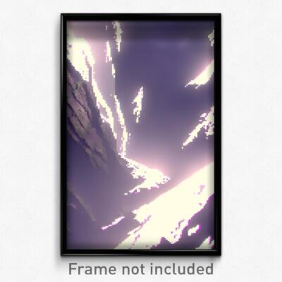 Pixel Art Poster - White Badland (8 Bit Psychedelic Trippy Video Game ...