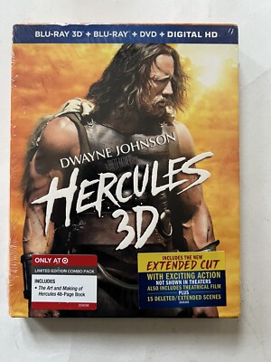 Hercules 3D (Blu-ray/DVD, 2014, 3-Disc Set, Unrated) NEW Target w ...