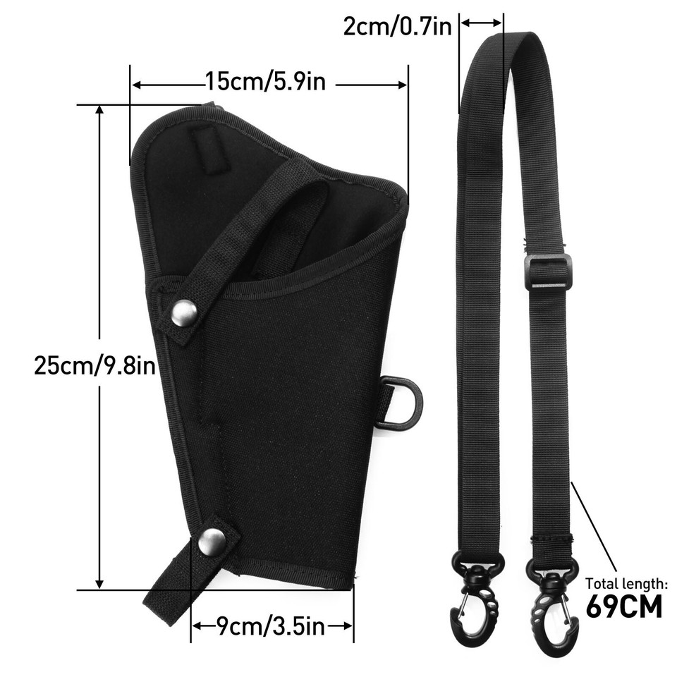 Tactical Right Hand Cross Body Chest Holster Adjustable Shoulder Pistol ...