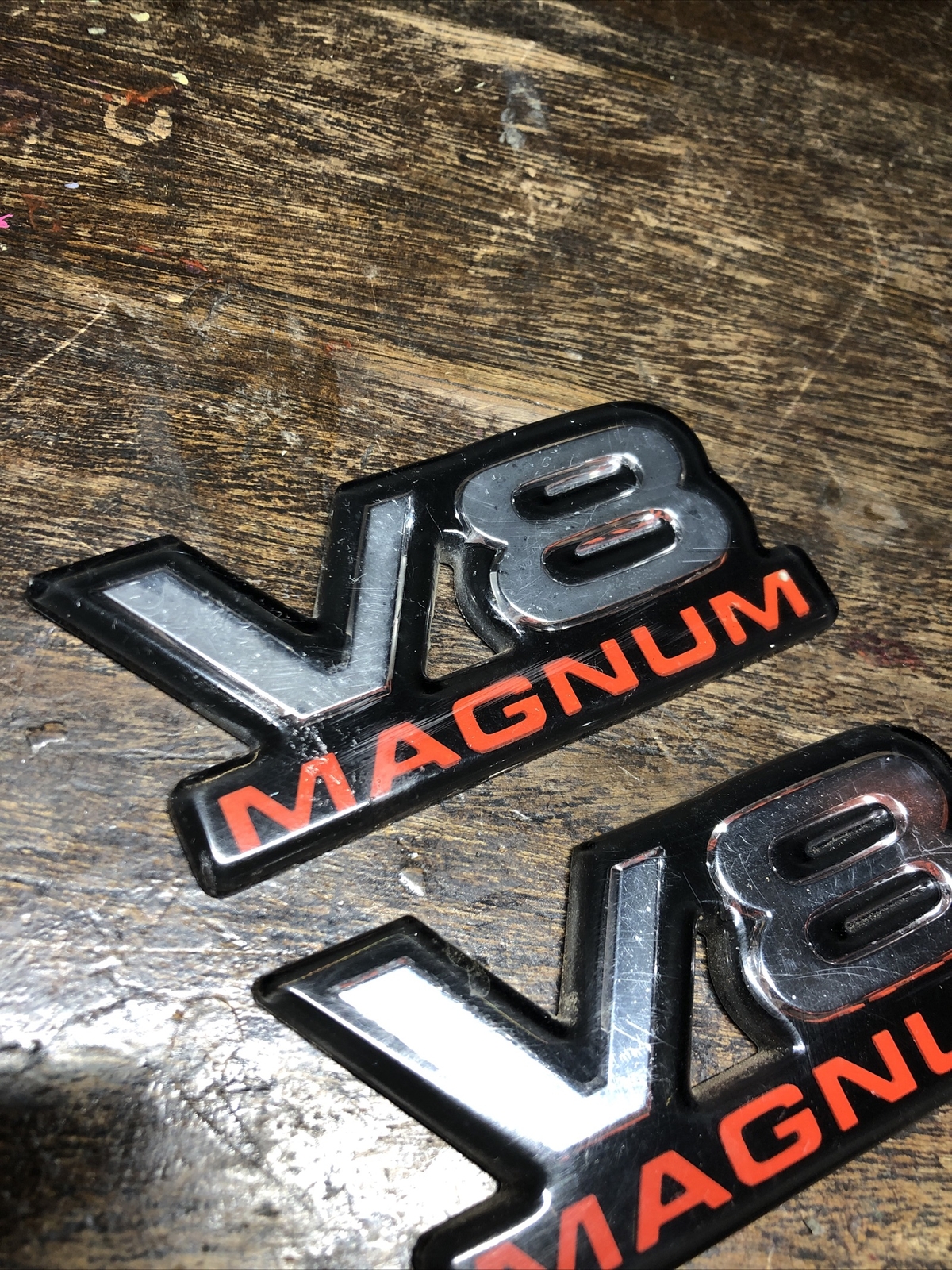 Dodge V8 Magnum Emblem Pair ** WEAR ** | eBay