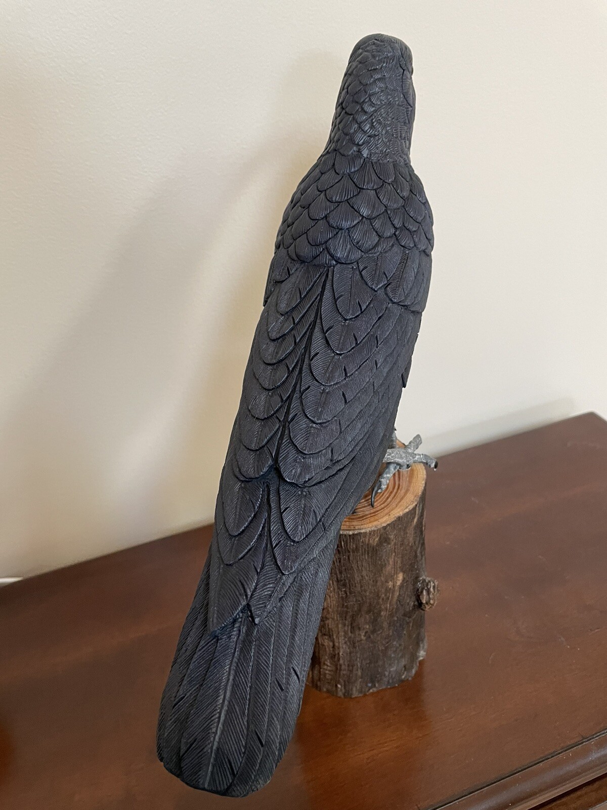 American Crow Wood Carving Hand Carved Life Size Crow, like a Raven | eBay
