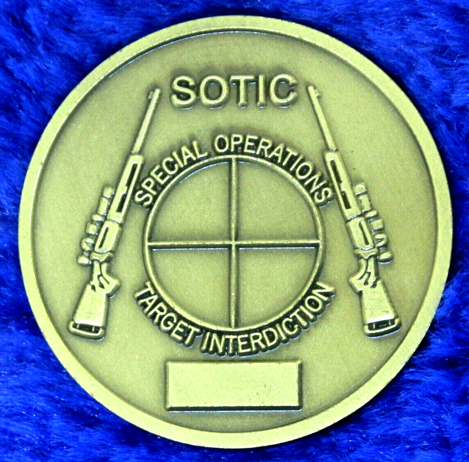 US Army Special Forces Operation Sniper Course SOTIC Challenge Coin C-3 ...