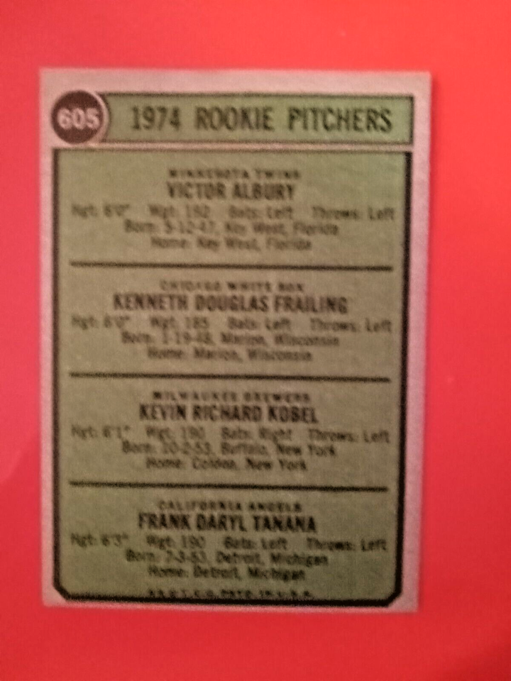 1974 topps baseball card rookie pitchers no.605 | eBay