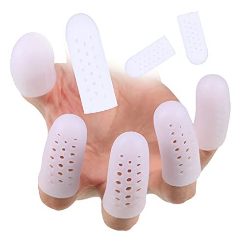 20 Pcs Gel Finger Cots Silicone Finger Protectors Fingertips Sleeves ...