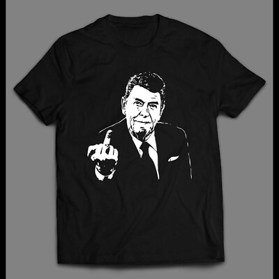 RONALD REAGAN MIDDLE FINGER SHIRT Unisex Tee | eBay