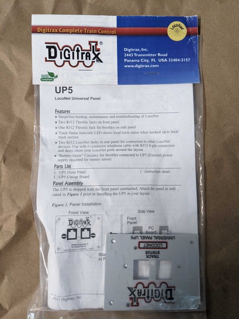 Digitrax UP5 LocoNet Universal Interconnect Panel (DGTUP5) for sale ...