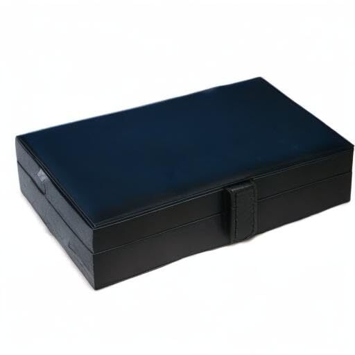 Men/Women's Cufflinks Jewelry Box - Faux Leather Display Case Storage ...