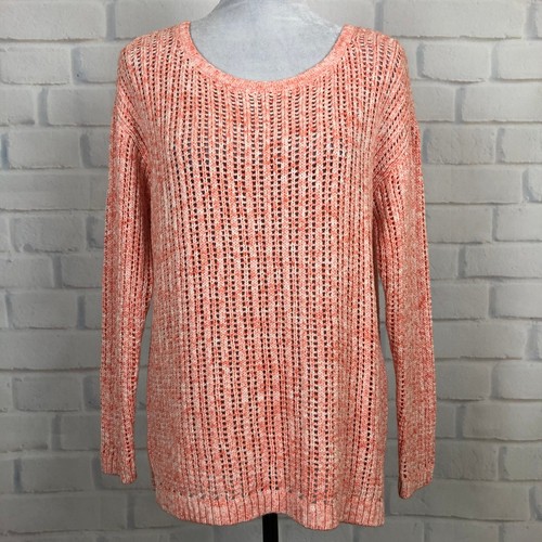 Talbots Orange Loose Knit 100%cCotton Sweater Petite Size PM | eBay