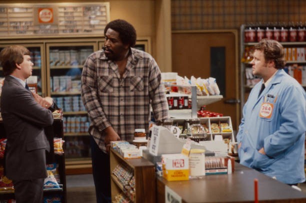 Pat Sajak Bubba Smith George Dzundza in the TV series Open All Night ...