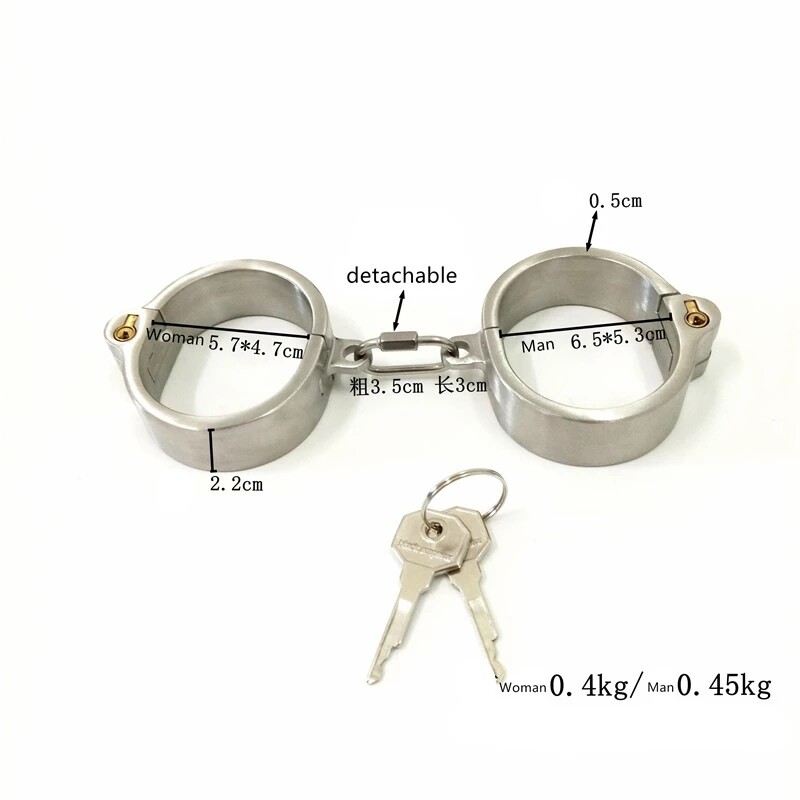 Stainless Steel Bondage Shackles Neck Collar Handcuffs Ankle Cuffs ...