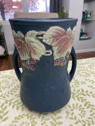 Large Vintage Roseville Blackberry Vase Repo Pottery | eBay