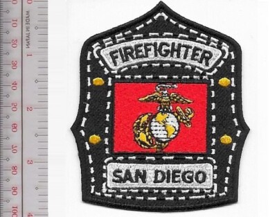 San Diego Fire Department Marine Corps Firefighter Helmet Shield NO ...