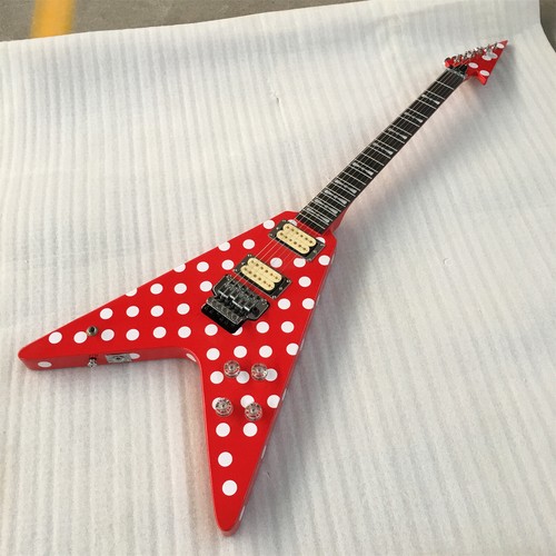 Unbranded Red V Shape Electric Guitar Randy Rhoads FR Bridge HH Pickups ...