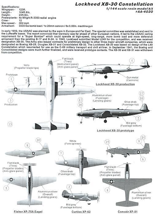 Anigrand Models 1/144 LOCKHEED XB-30 CONSTELLATION | eBay