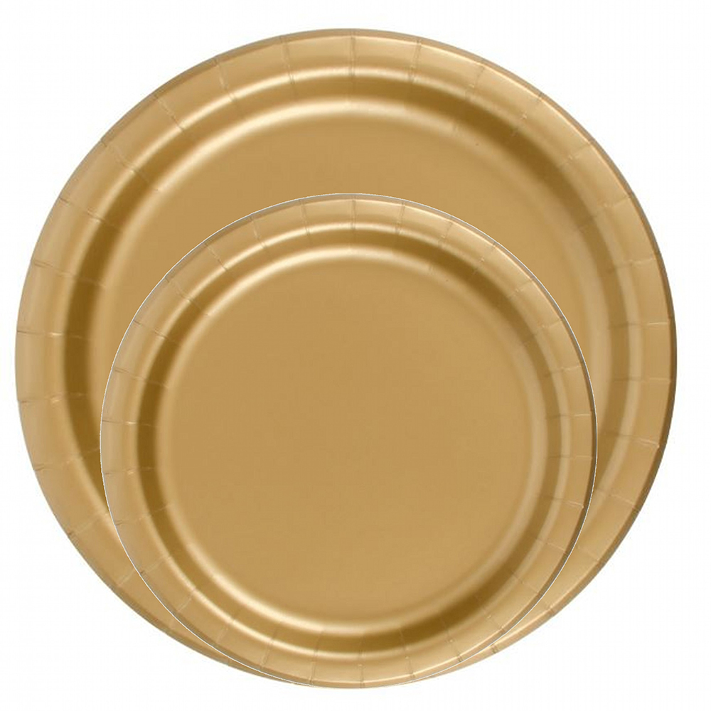 Creative Converting Dinner Plates 24 Count 10 - 1/4 Inch Diameter Gold ...