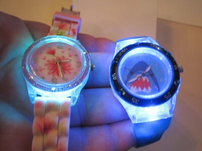 LOT OF 2 ACCUTIME WATCHES THAT LIGHT UP - FUN WATCHES - OFC-12 | eBay