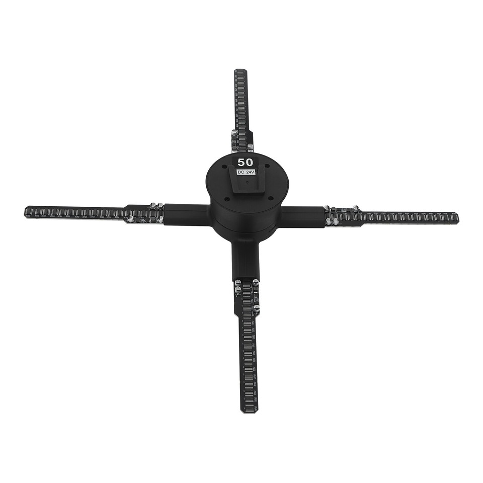 3D HD Hologram Fan Projector 20in LED Sign Holographic Player Support ...