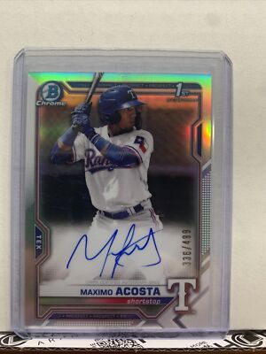 2021 Bowman Chrome 1st Auto Maximo Acosta /499 | eBay