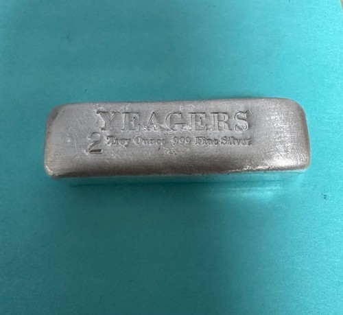 2 oz "Kit Kat" Hand Poured 999 Silver Bullion Bar by YPS (Bare Bones ...