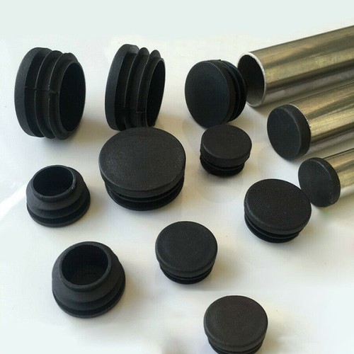 12 ~ 76mm Round Plug Tube Plastic Black Hole End Cap Tube Plug ...