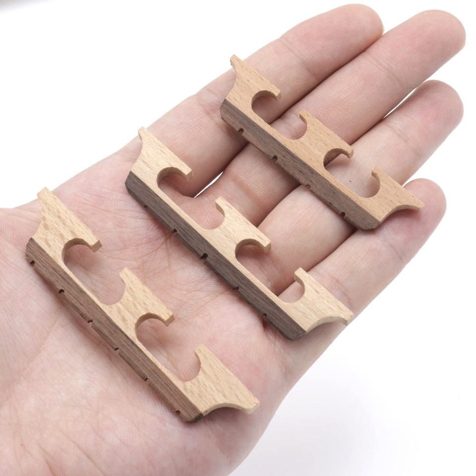 5-String Banjo Bridge, 2-Pack Ebony Maple Banjolele Bridges, Universal ...