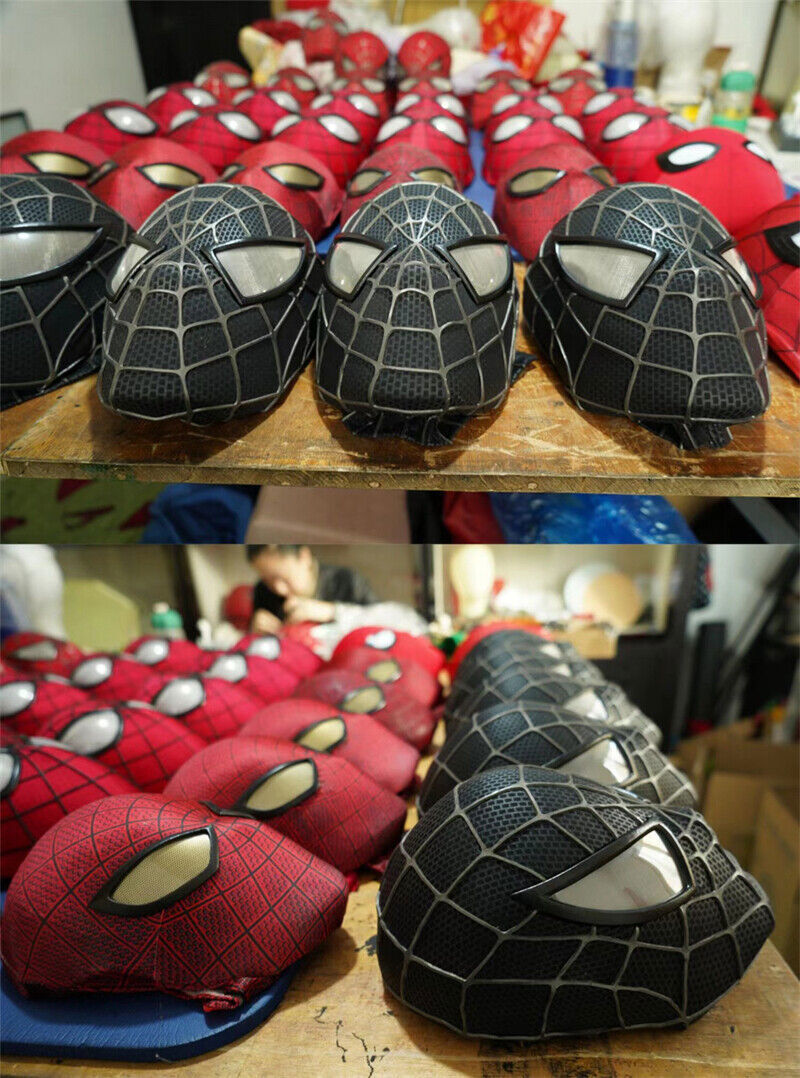 Spiderman Classic Raimi Mask Helmet Cosplay Props Red/Black Masks ...