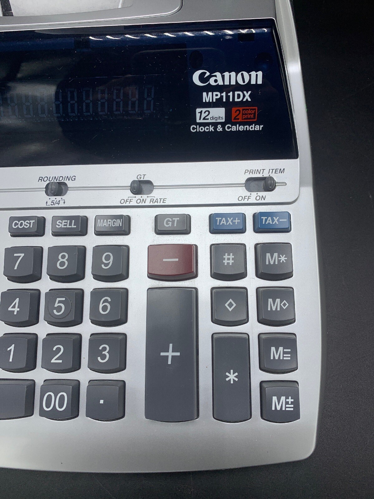 Canon MP11DX 12-Digit Electric Desktop Printing Calculator Clock ...