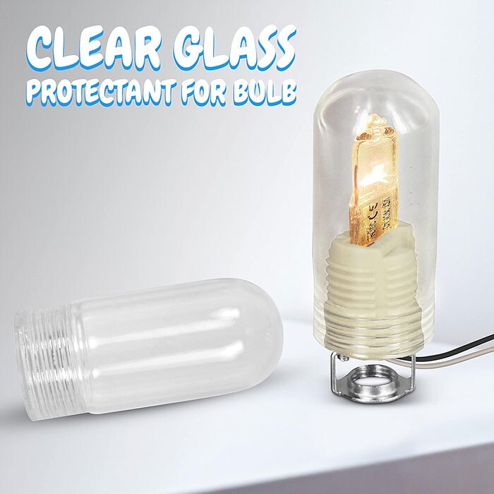 Tubular G9 Clear Glass Cover Threaded Frost Lamp Shade Replacement for ...