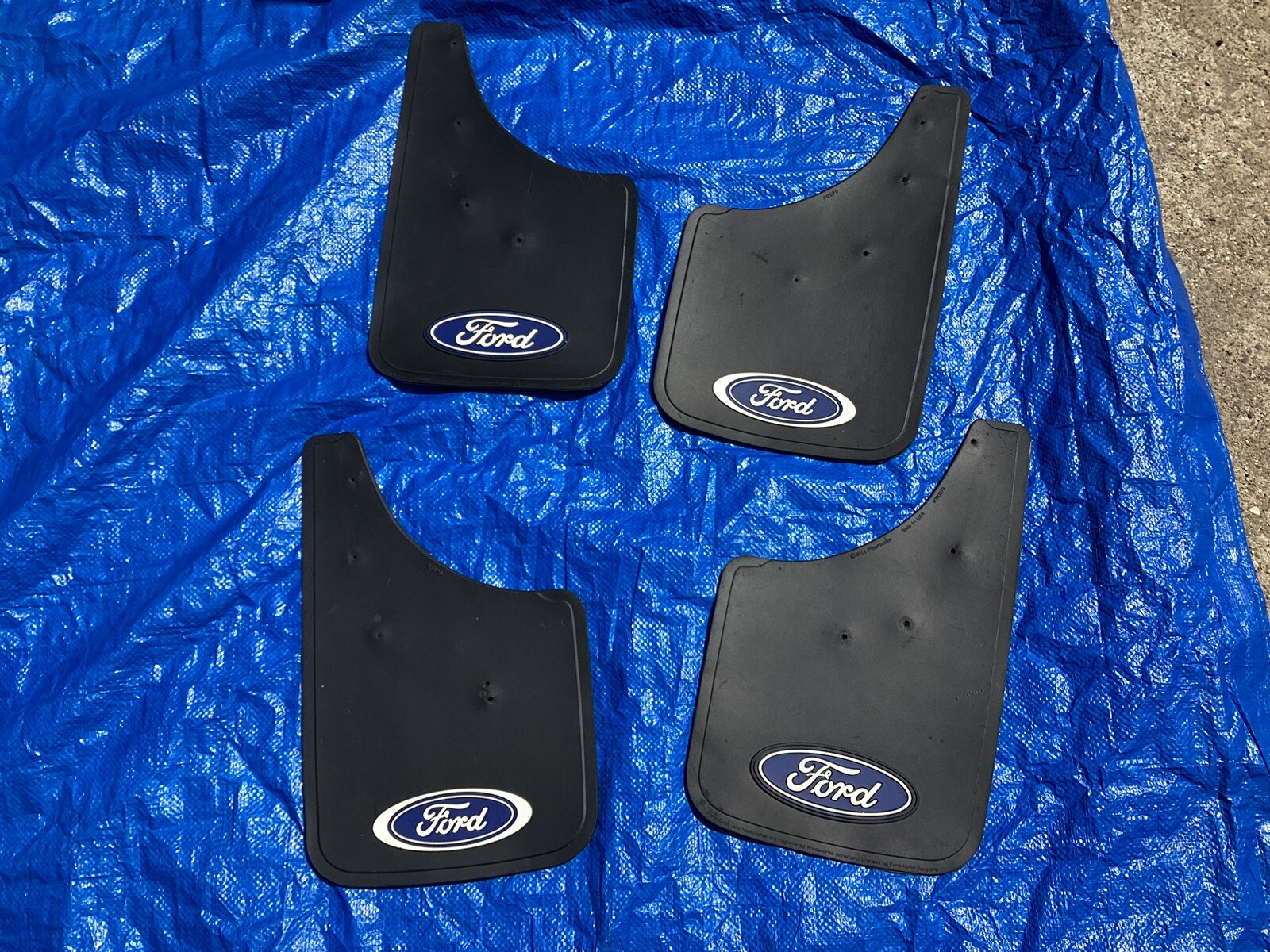Vintage Ford Mud Flaps Rubber Heavy Duty Blue Oval F150 Ranger Bronco ...