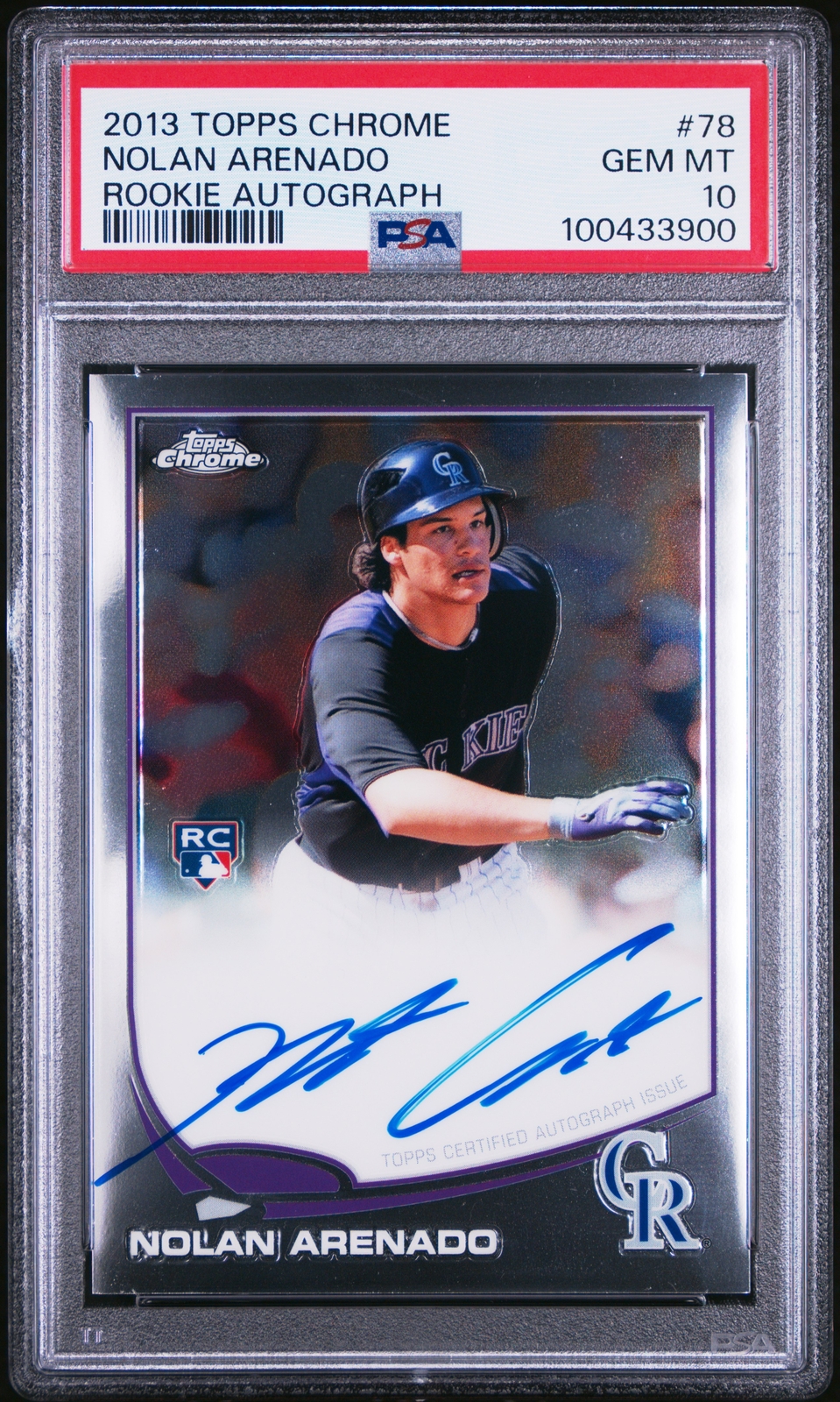 2013 TOPPS CHROME RC AUTO #78 NOLAN ARENADO PSA 10 AUTO | eBay