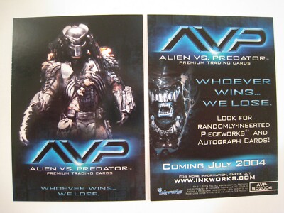 ALIENS VS. PREDATOR INKWORKS 2004 SDCC EXCLUSIVE PROMOTIONAL CARD ...