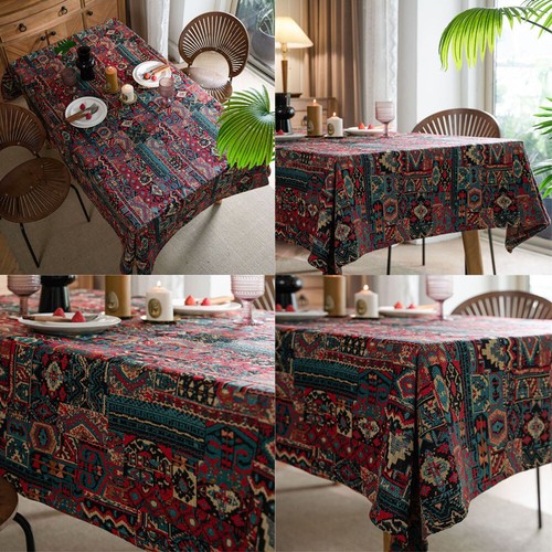 Rectangle Printed Tablecloth Dining Room Table Cloth Cover Tabletop ...