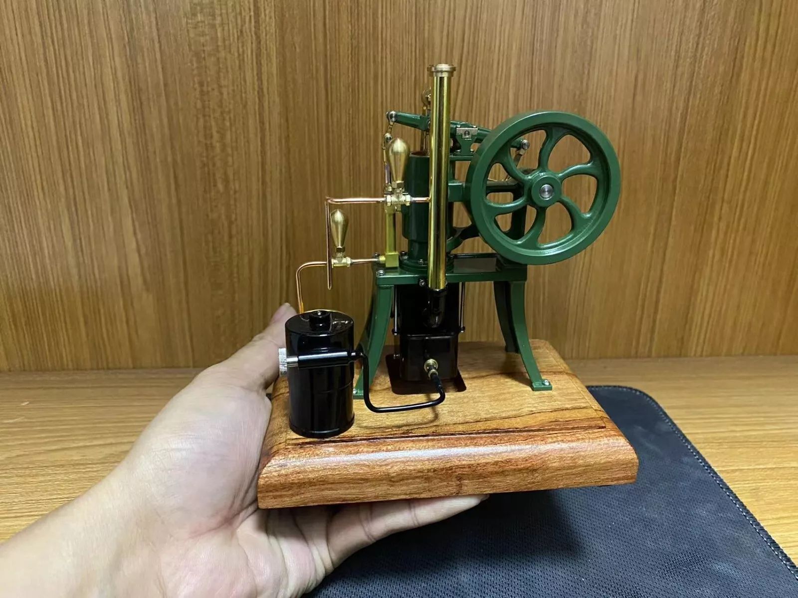 Mini Stirling Engine Green Brass Rider Ericsson Hot Air Pumping Engine ...