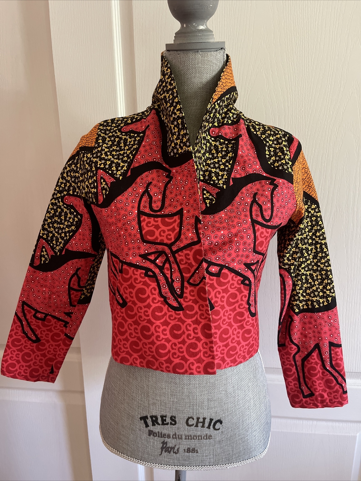 Kelly Colorful Cotton Blazer Jacket Horses Theme Size XS Made In USA | eBay