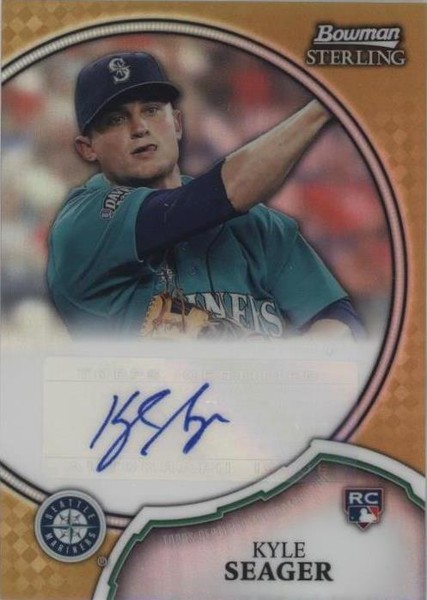 2011 Bowman Sterling - Rookie Autographs Gold Refractor #9 Kyle Seager ...