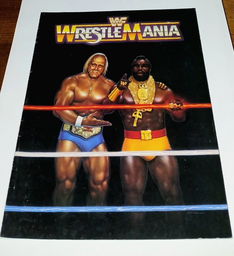 1985 WWF WrestleMania 1 Program Hulk Hogan RIP Hulkster Thunderlips Mr ...