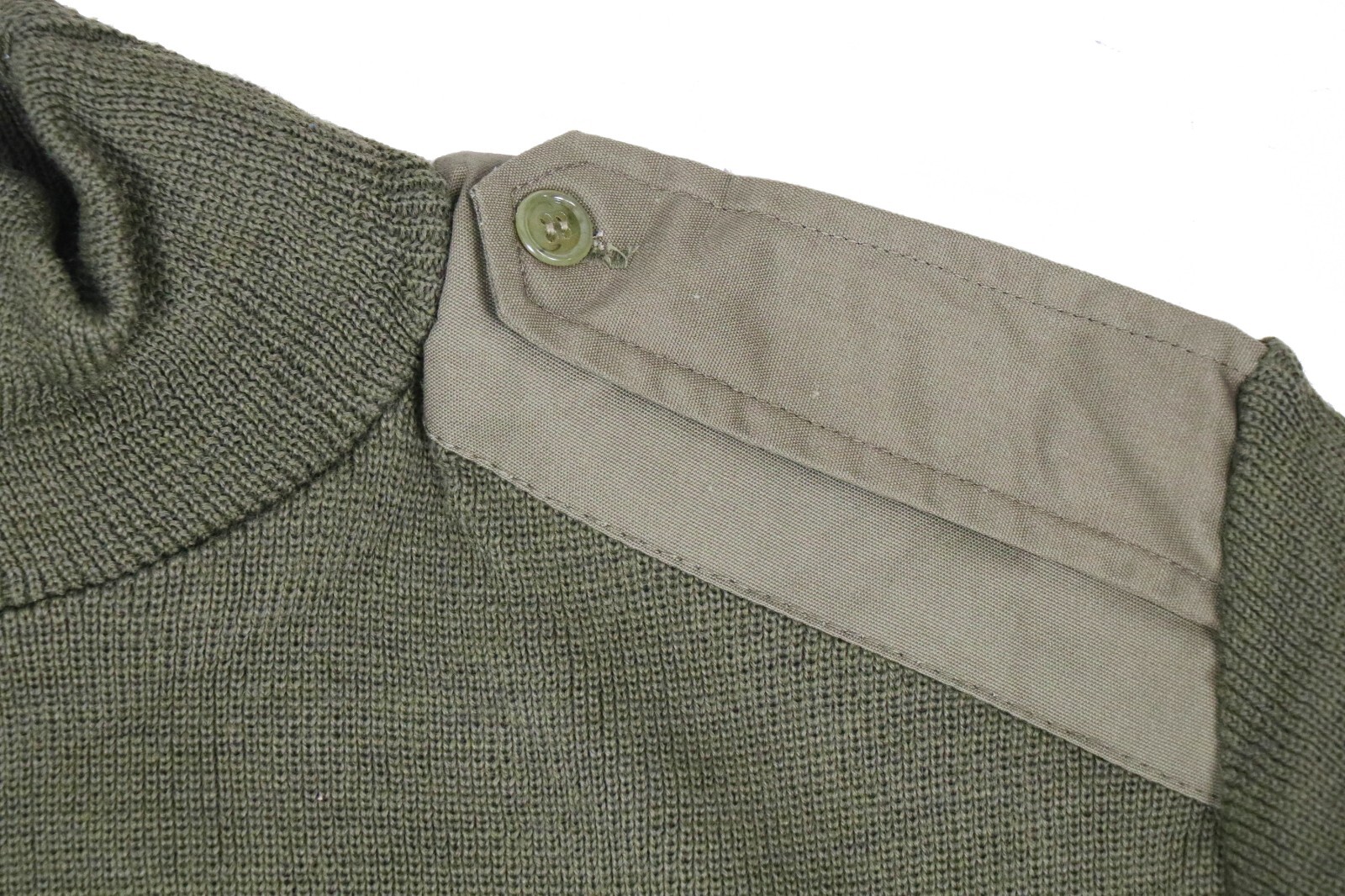 Large - Romanian OD Green Military Sweater Round Neck Wool Pullover ...