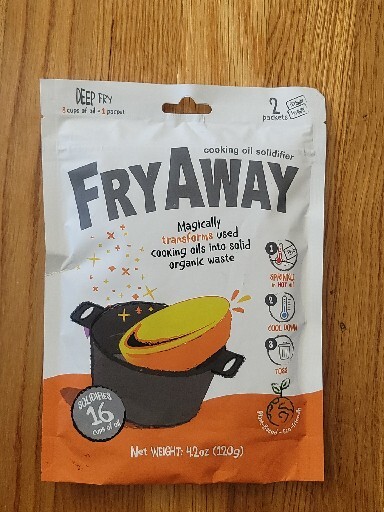 FryAway Deep Fry Waste Cooking Oil Solidifier Powder 100% Plant-Based ...
