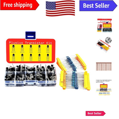 Premium Transistor Assortment Kit with Bonus Resistor Pack - 210 ...