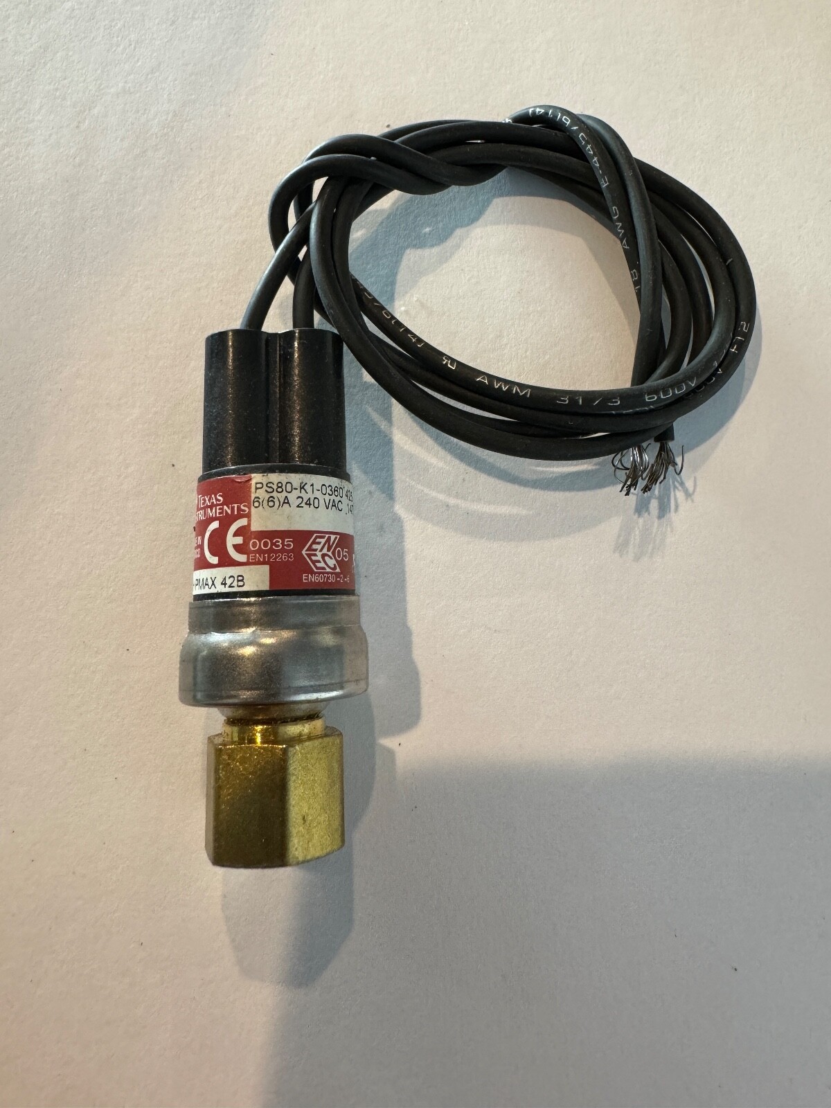 Sensata Encapsulated High Pressure Control Switch 1/4" SAE PS80-K1-0360 ...