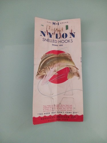HORROCKS IBBOTSON H-I BRAND GRADE 100 SNELLED FISH HOOKS 4 ON CARD ...